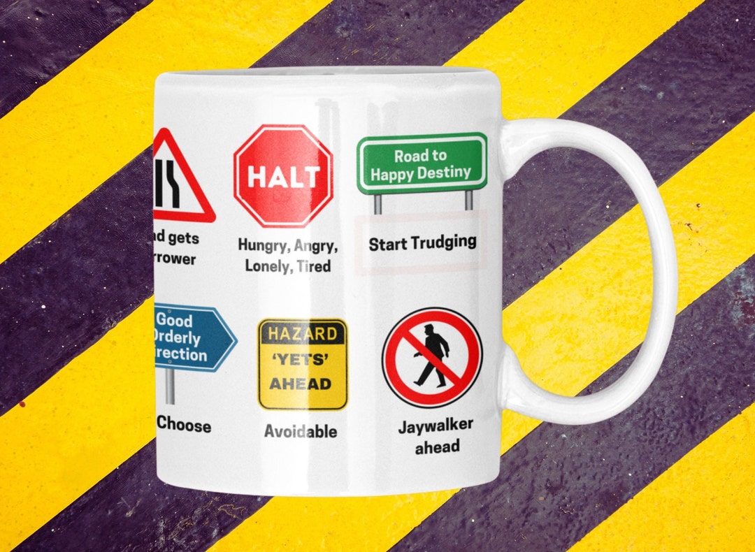 Recovery Road Signs Sober Mug Sobriety Gift AA Gifts - Etsy