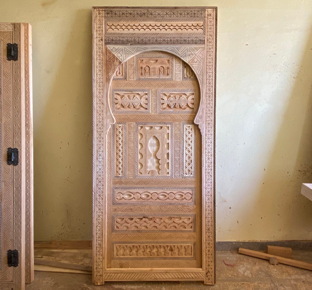 Vintage Fabulous CEDAR WOOD DOOR –beautiful Middle Atlas Engraved Door ...