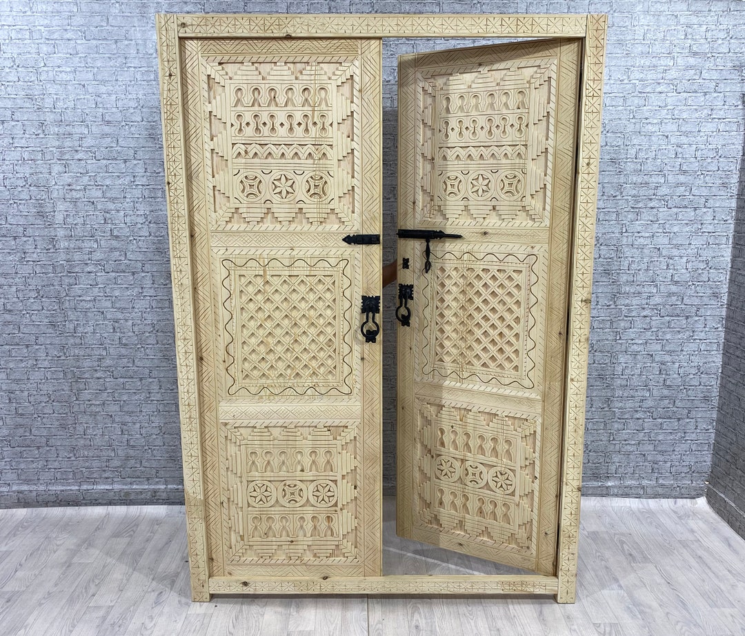 Lovely Moroccan Door, Handmade Berber Door, 100% Red Wood, Outside Door ...