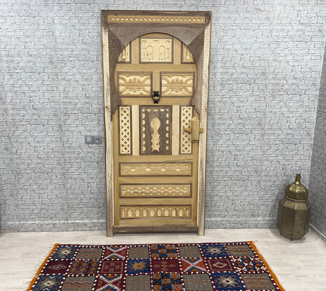 Authentic Moroccan Door, Berber Door, Walnut Wood, Interior Door ...