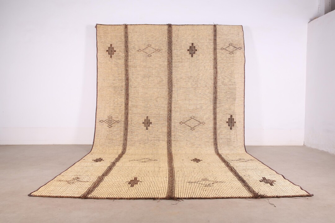 African Tribal Mat, Nomadic Mat, Handmade Tuareg Rug, 274x451 CM, Old ...