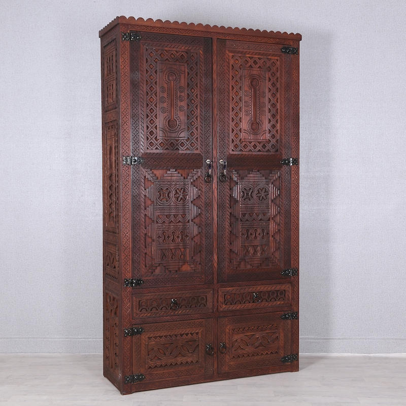 Vintage Carved Wardrobe - Etsy