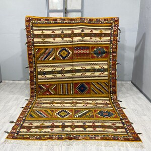 Stunning Glaoui Berber Rug Multi Color Carpet Moroccan - Etsy