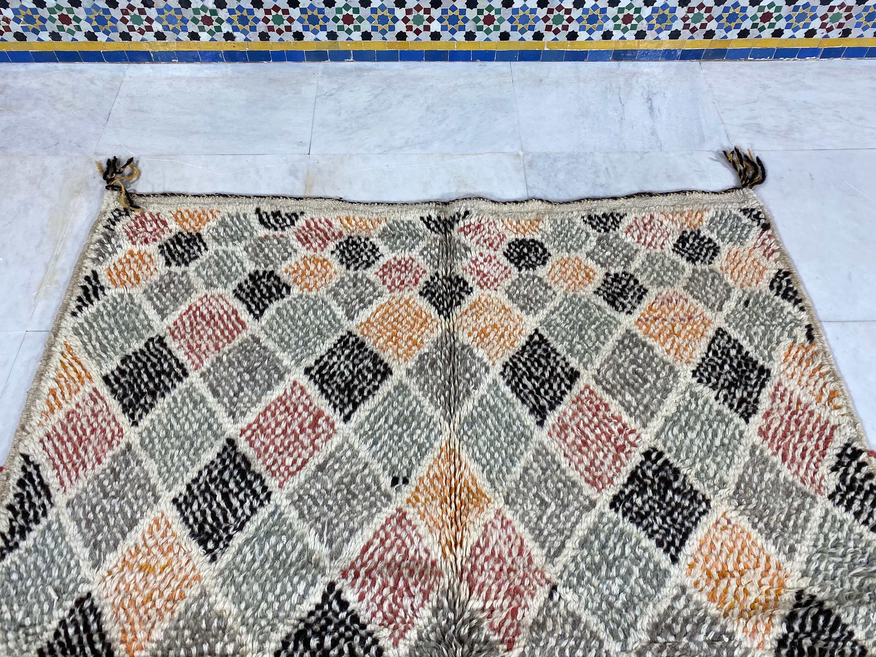 Lovely Color Berber Rug, Moroccan Anzal Carpet, Home Decor, Small Area ...