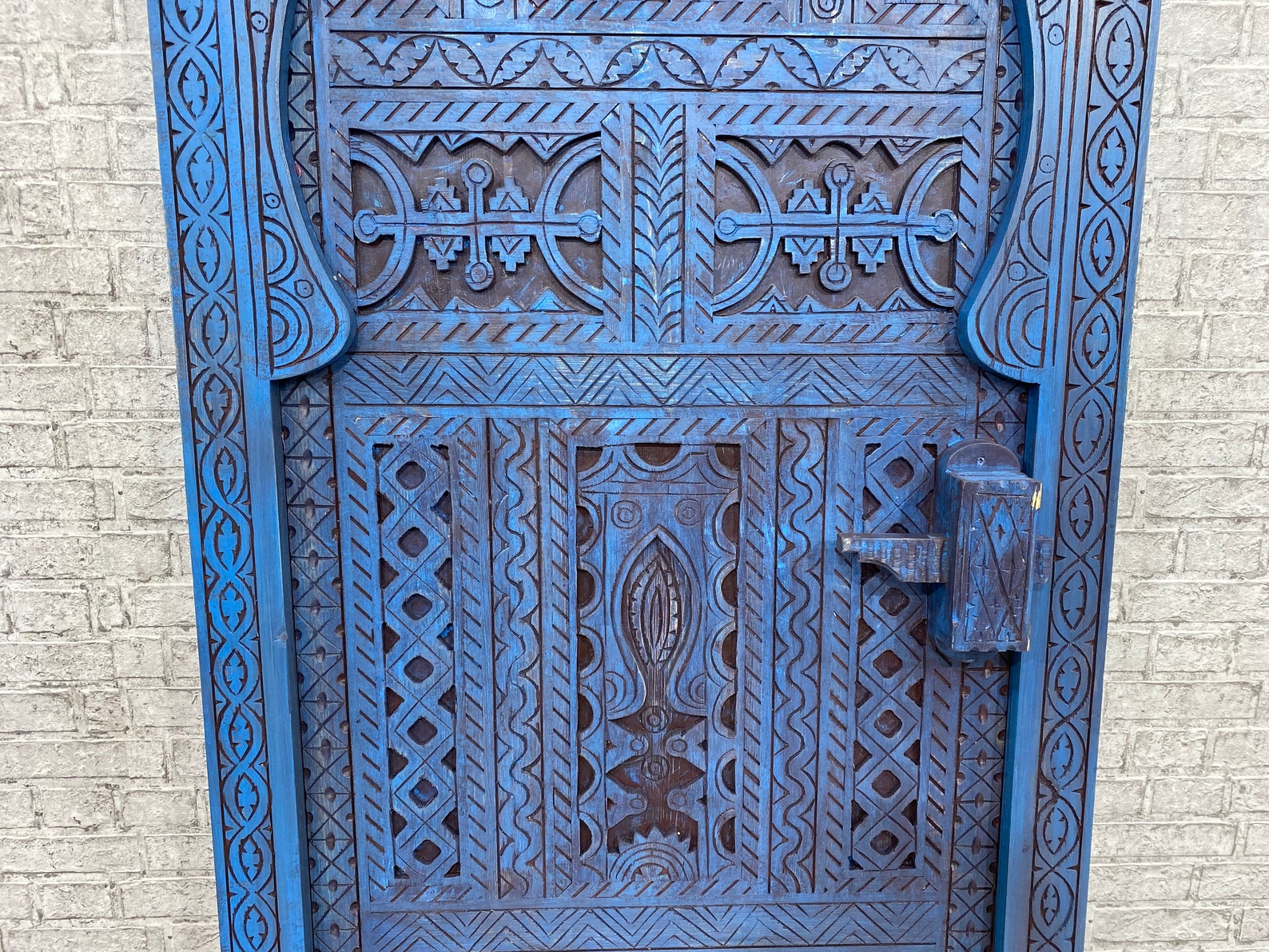 Unique Moroccan Door Handmade Berber Door Blue Door Custom - Etsy