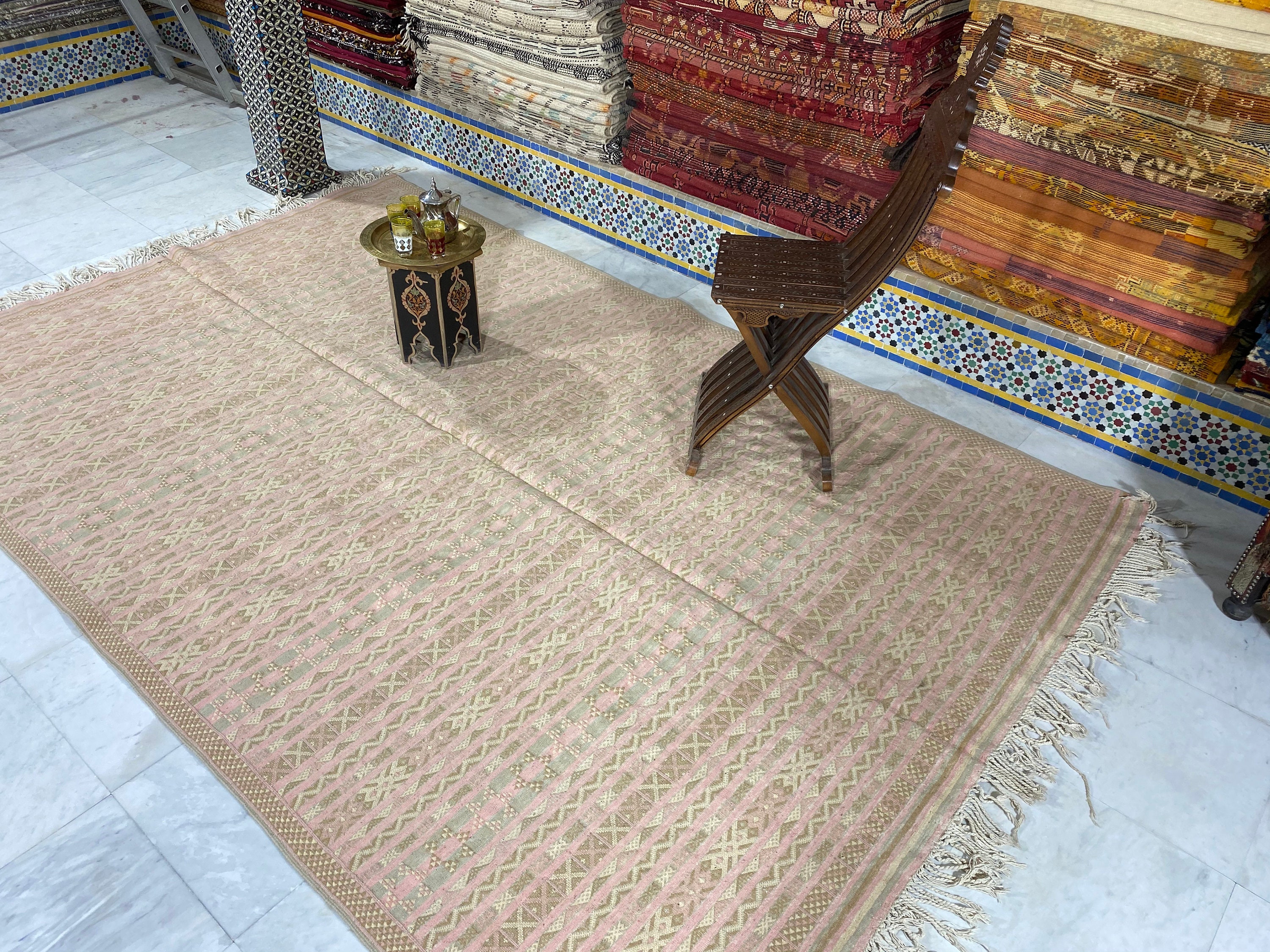 Old Moroccan Rug, Unique Tiflt Carpet, Home Decor 196 X 303 Cm, Area ...