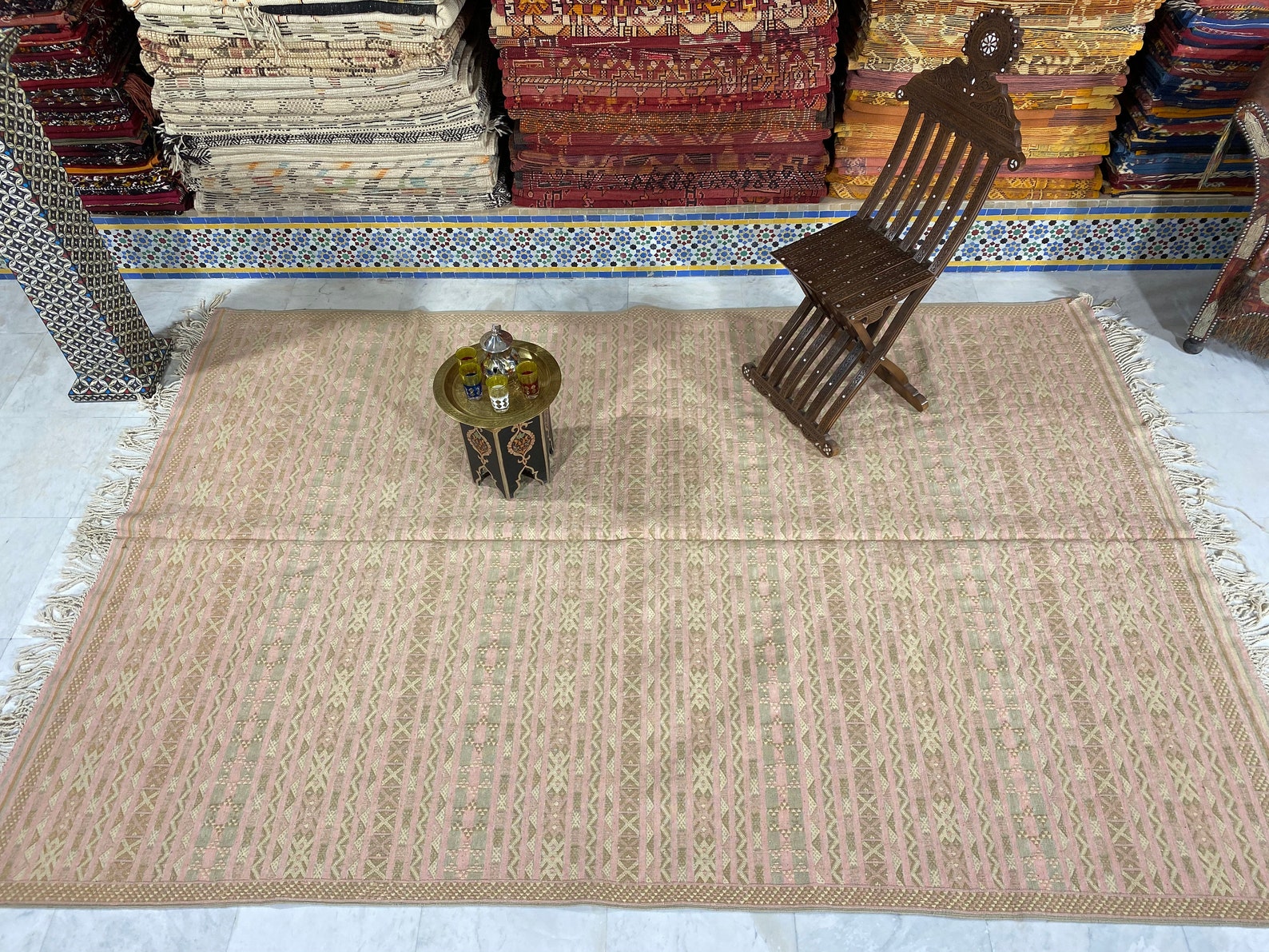 Old Moroccan Rug, Unique Tiflt Carpet, Home Decor 196 X 303 Cm, Area ...