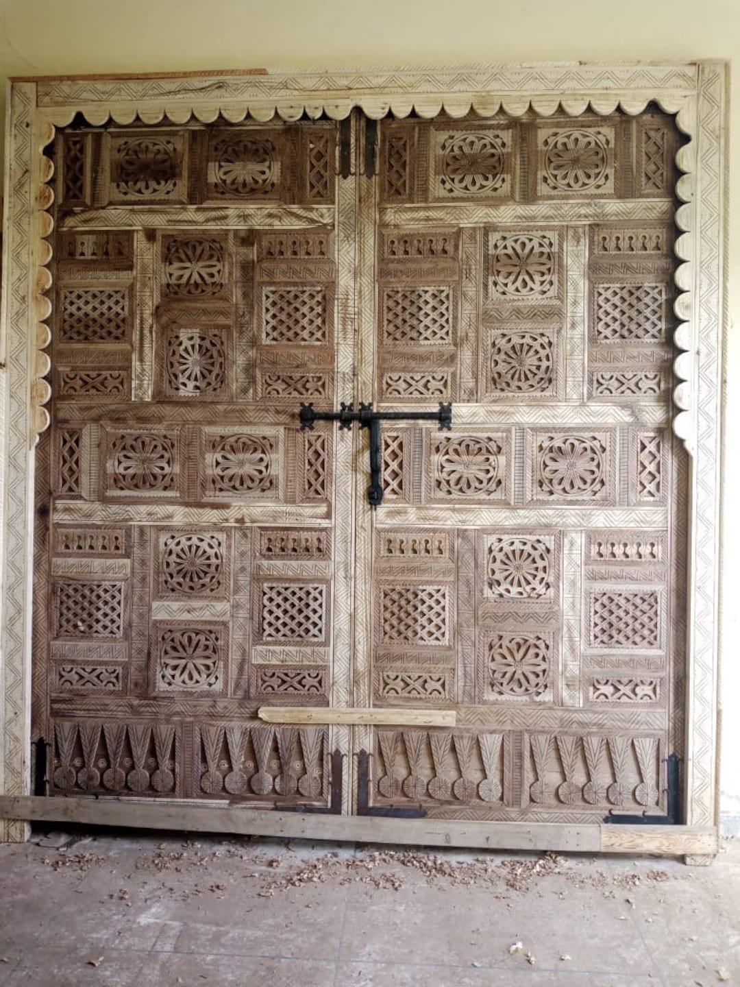 Moroccan Berber Door, Custom Door, Walnut Wood. Handmade Berber Door ...