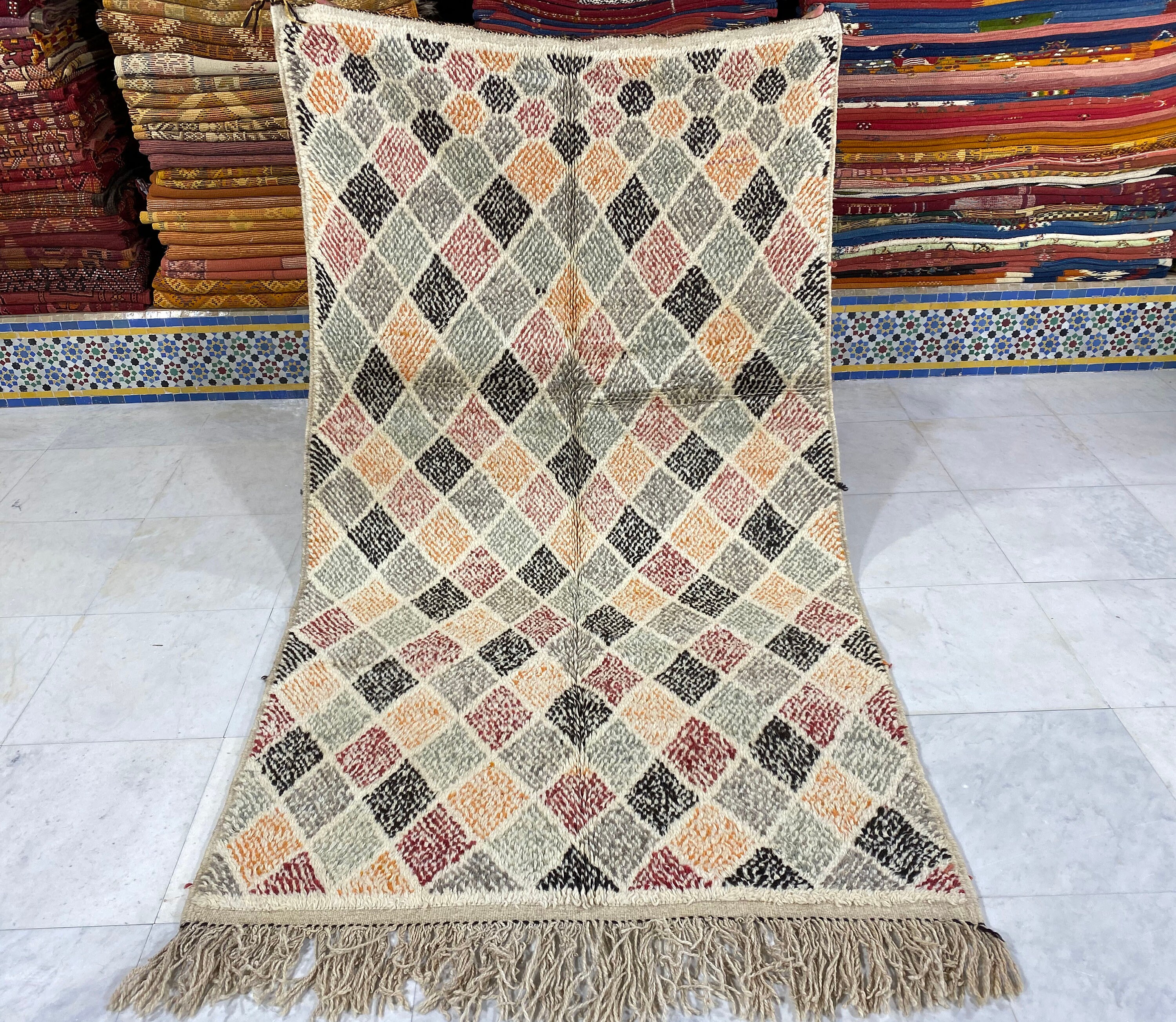 Lovely Color Berber Rug, Moroccan Anzal Carpet, Home Decor, Small Area ...