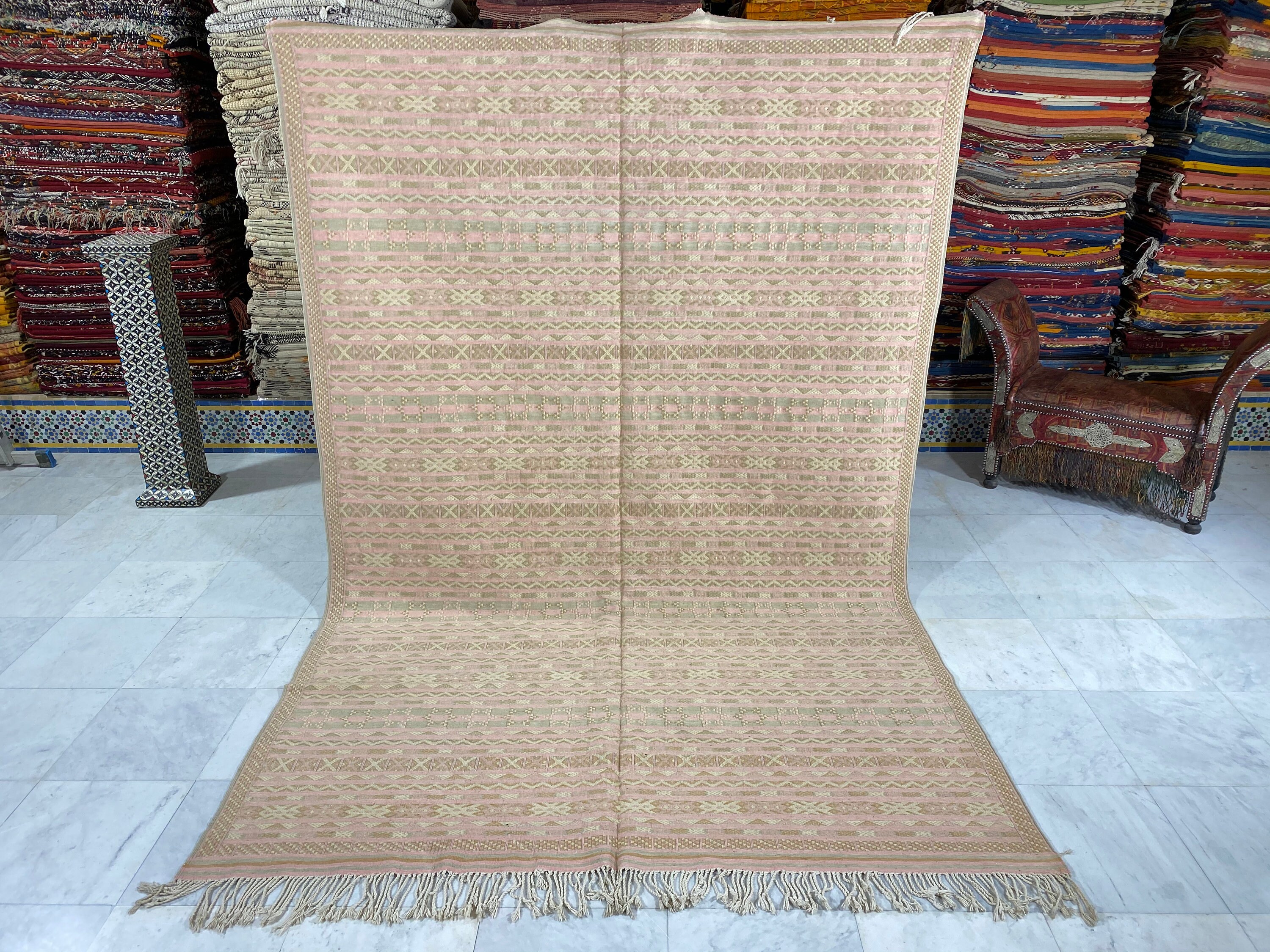 Old Moroccan Rug, Unique Tiflt Carpet, Home Decor 196 X 303 Cm, Area ...