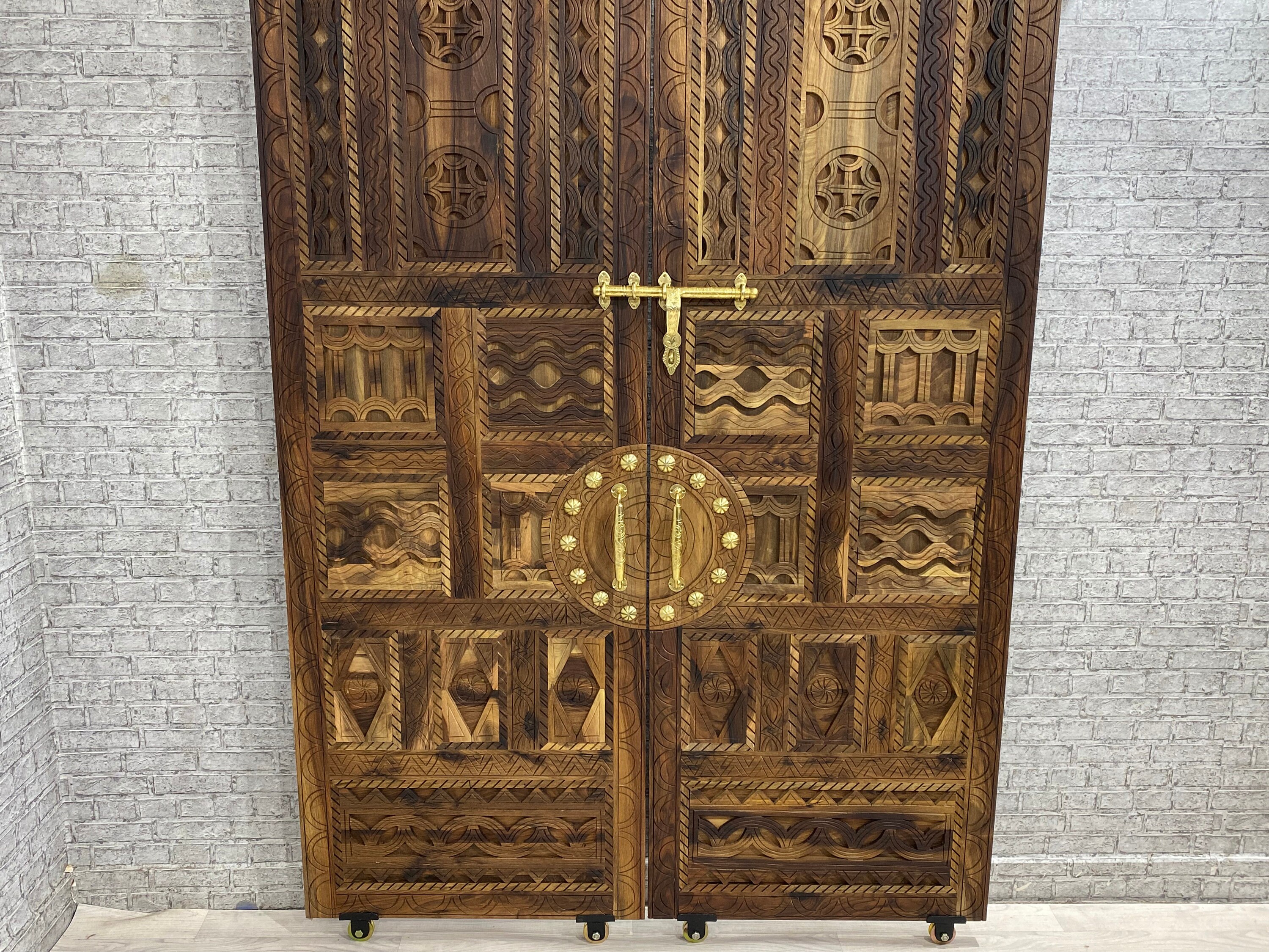 Moroccan Berber Door, Walnut Wood, Solid Door, Handmade Berber Door ...