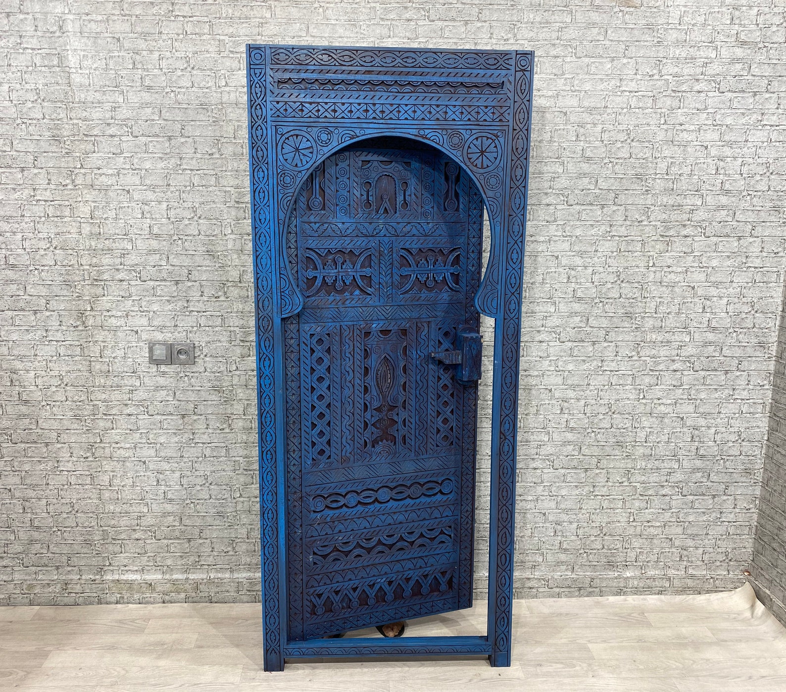 Unique Moroccan Door Handmade Berber Door Blue Door Custom - Etsy