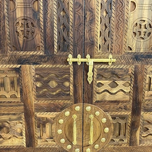 Moroccan Berber Door, Walnut Wood, Solid Door, Handmade Berber Door ...