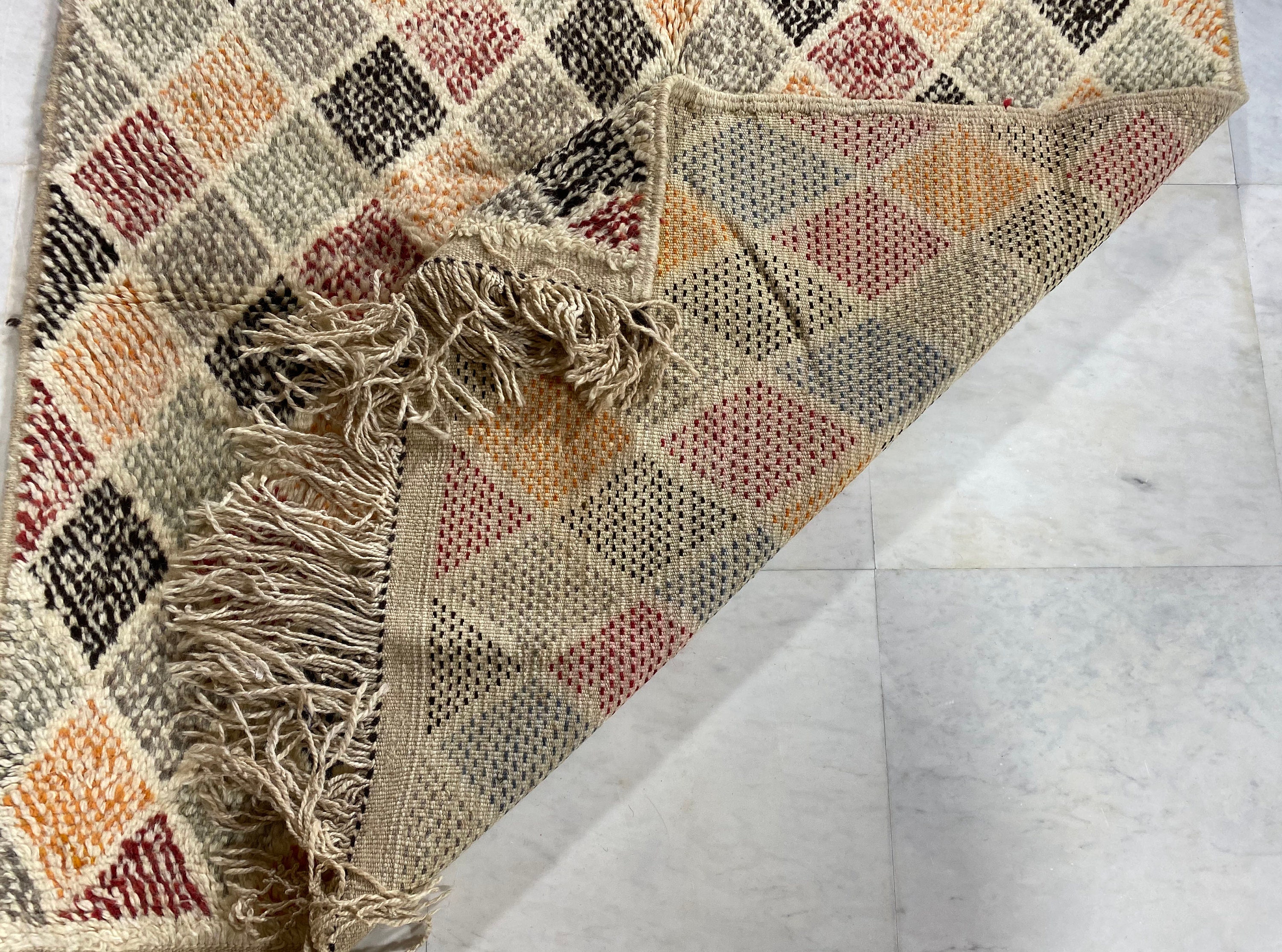 Lovely Color Berber Rug, Moroccan Anzal Carpet, Home Decor, Small Area ...
