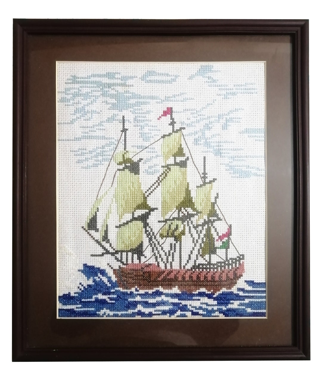 Costrich Sewing Ship With Wooden Frame - Etsy