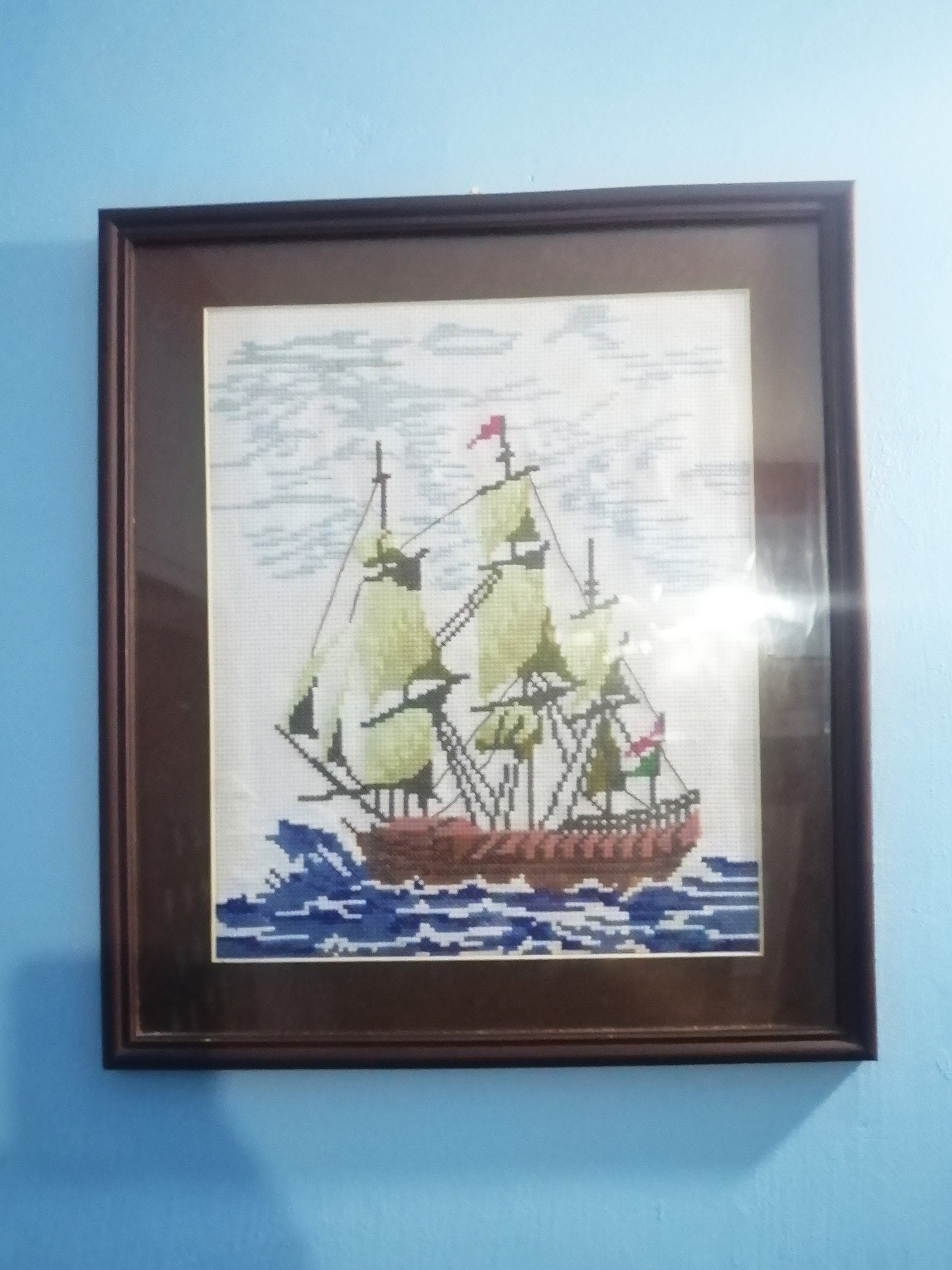 Costrich Sewing Ship With Wooden Frame - Etsy