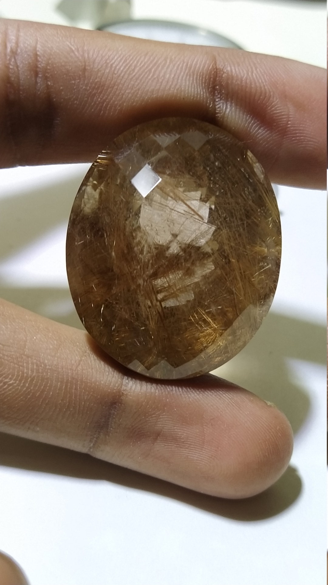 Natural Rutile Quartz Oval, Golden Rutile Quartz Oval, Golden Rutile ...