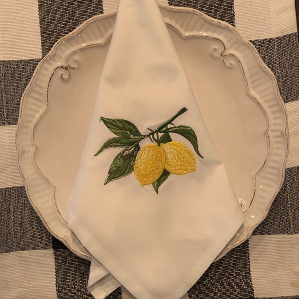 Lemon Napkins - Etsy