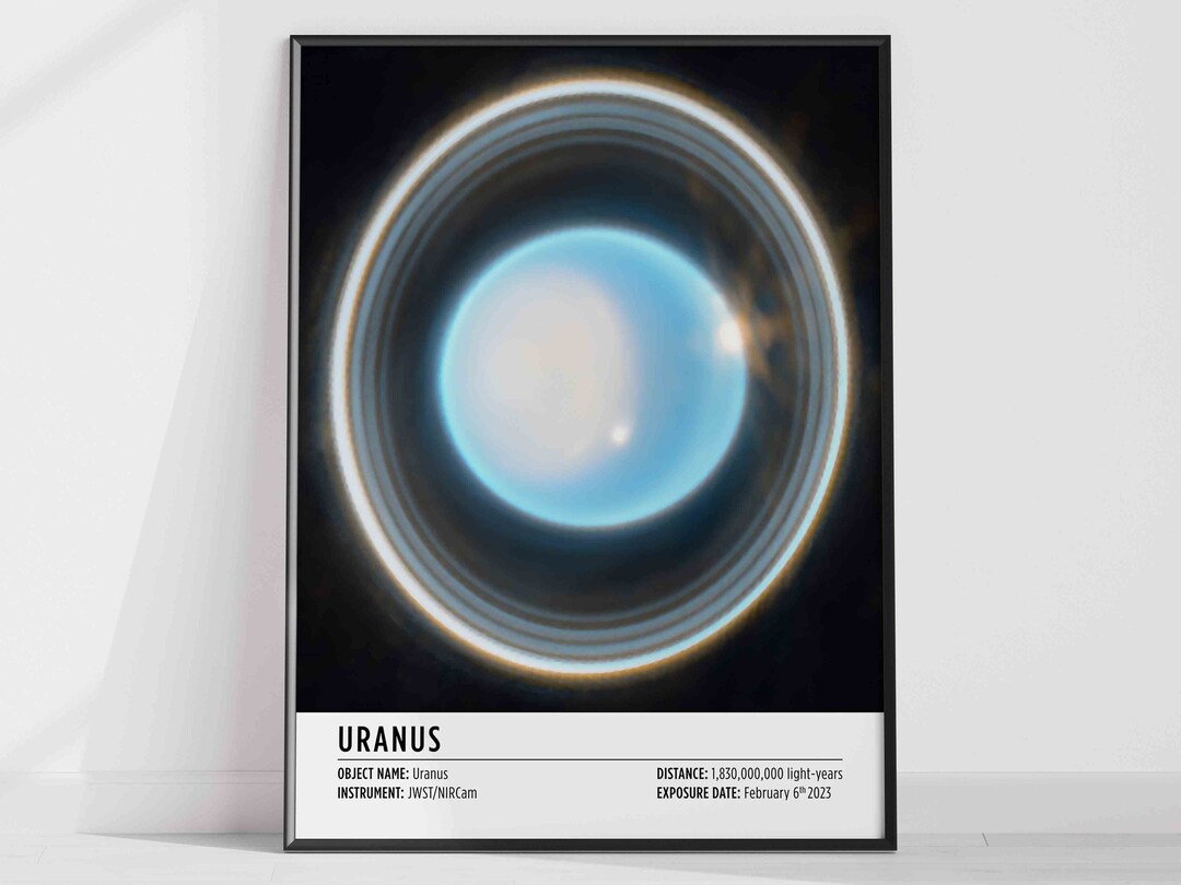 Uranus Planet James Webb Space Telescope Poster Print, JWST, HST ...