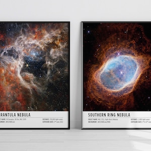 James Webb Space Telescope Poster Prints Set 1, JWST, NASA, Hubble ...