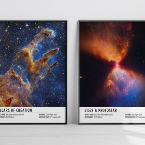 James Webb Space Telescope Poster Prints Set 1, JWST, NASA, Hubble ...