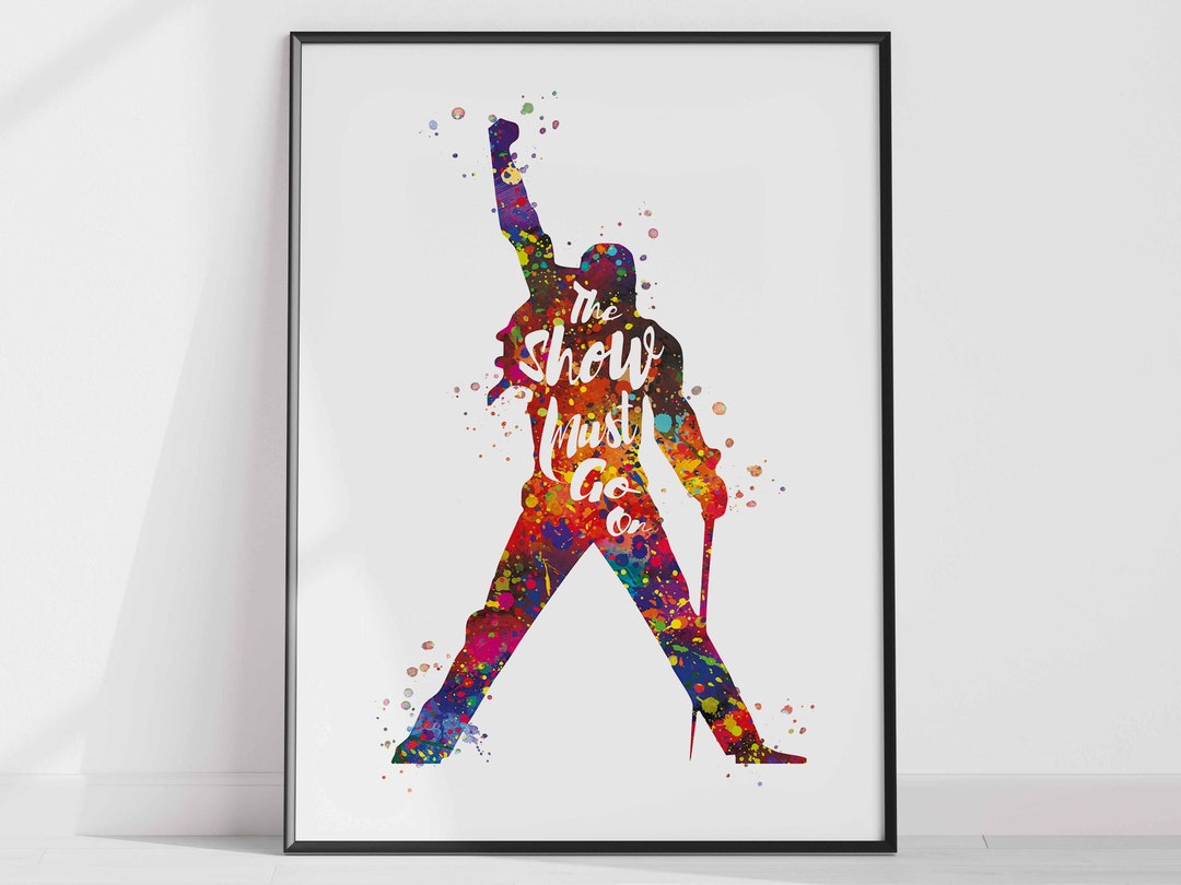 Freddie Mercury Watercolour Poster Print V1, Queen Wall Art Print ...
