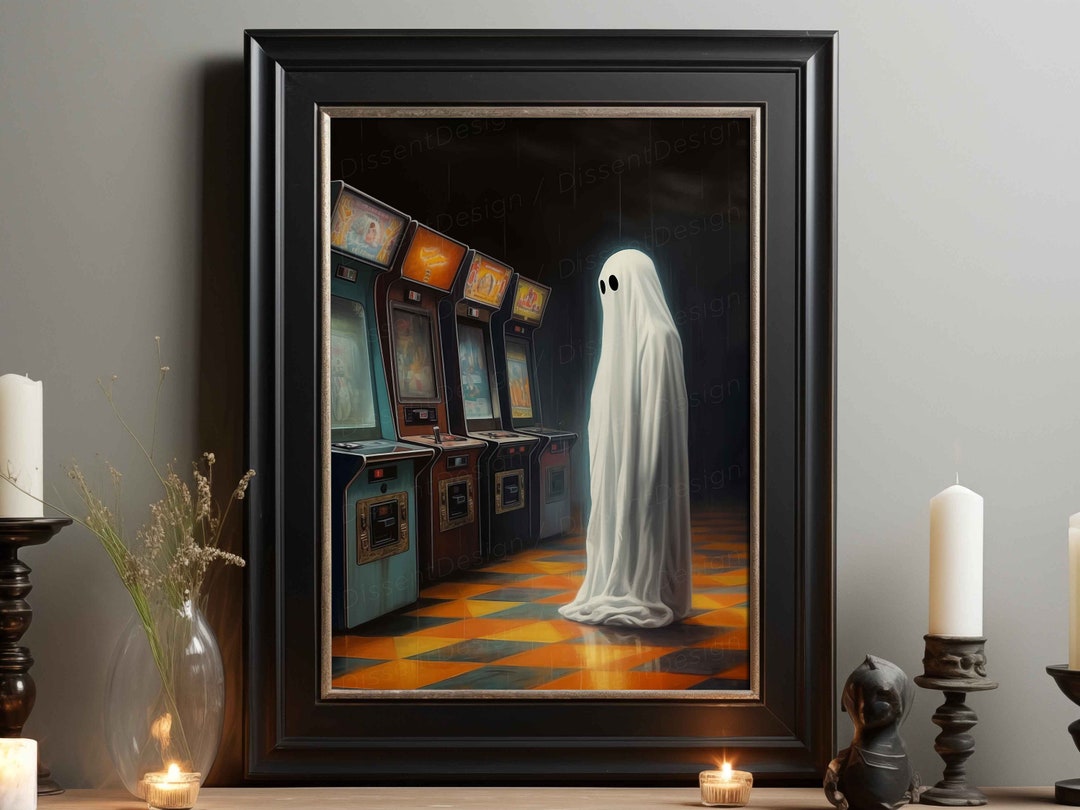 Ghost in an Abandoned 80s Arcade, Wall Art Print, Victorian, Gothic ...