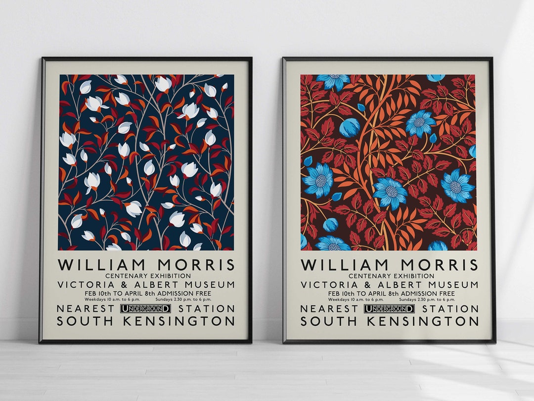 William Morris Poster Set, Vintage Art, Home/wall Decor, Wall Hanging ...