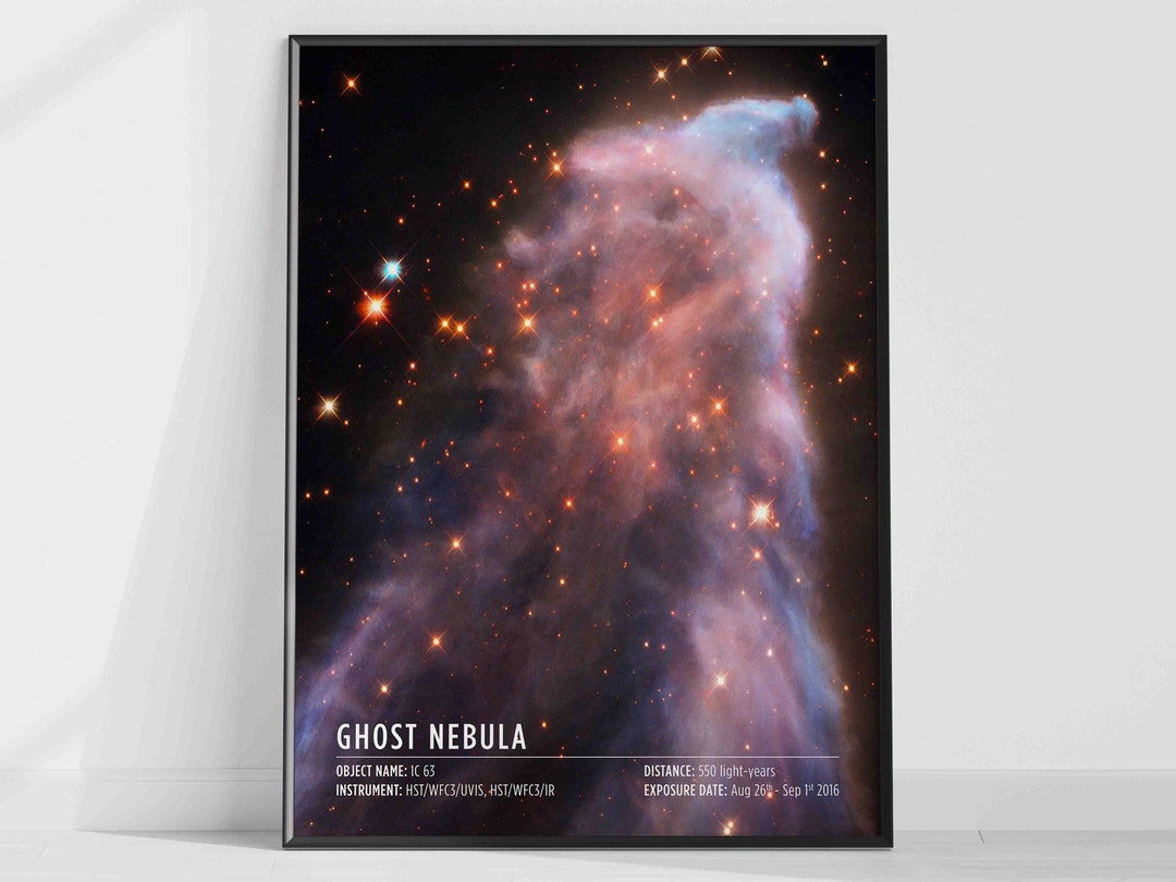 Ghost Nebula Hubble Space Telescope Poster Print, JWST, HST, Euclid ...