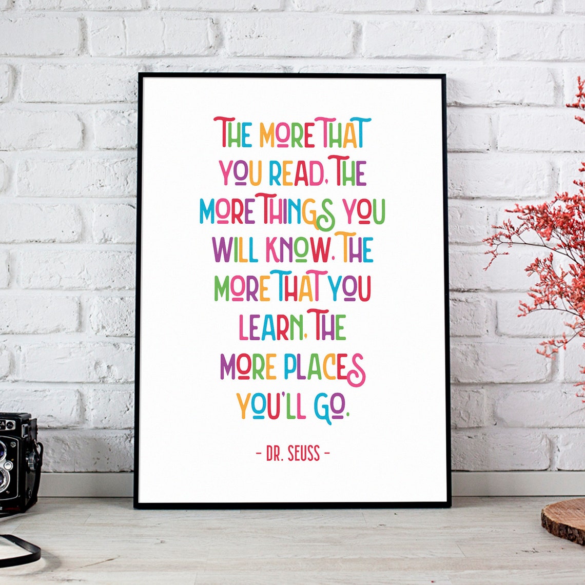 Dr Seuss Quote The More That You Read... Wall Art/Print | Etsy