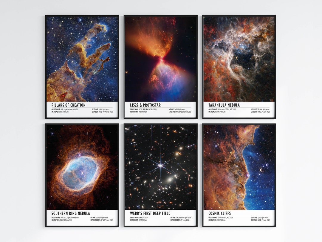 James Webb Space Telescope Poster Prints Set 1 JWST NASA - Etsy UK