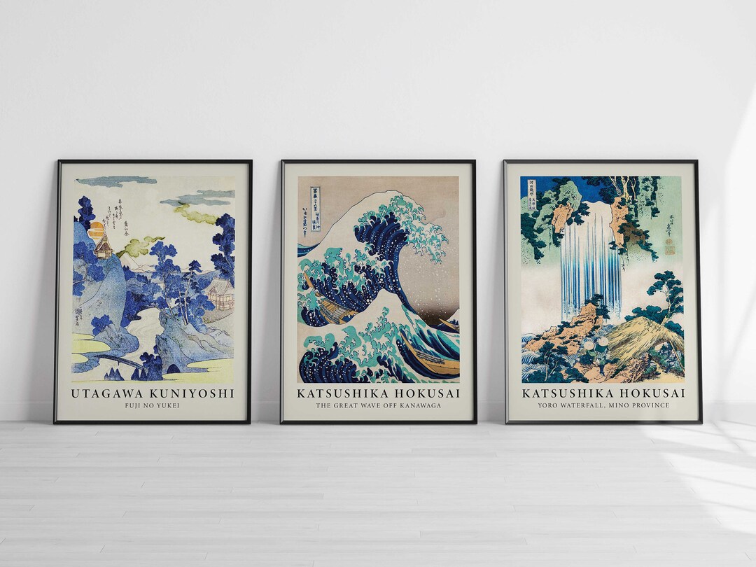 Katsushika Hokusai & Utagawa Kuniyoshi Exhibition Posters, Japanese Art ...
