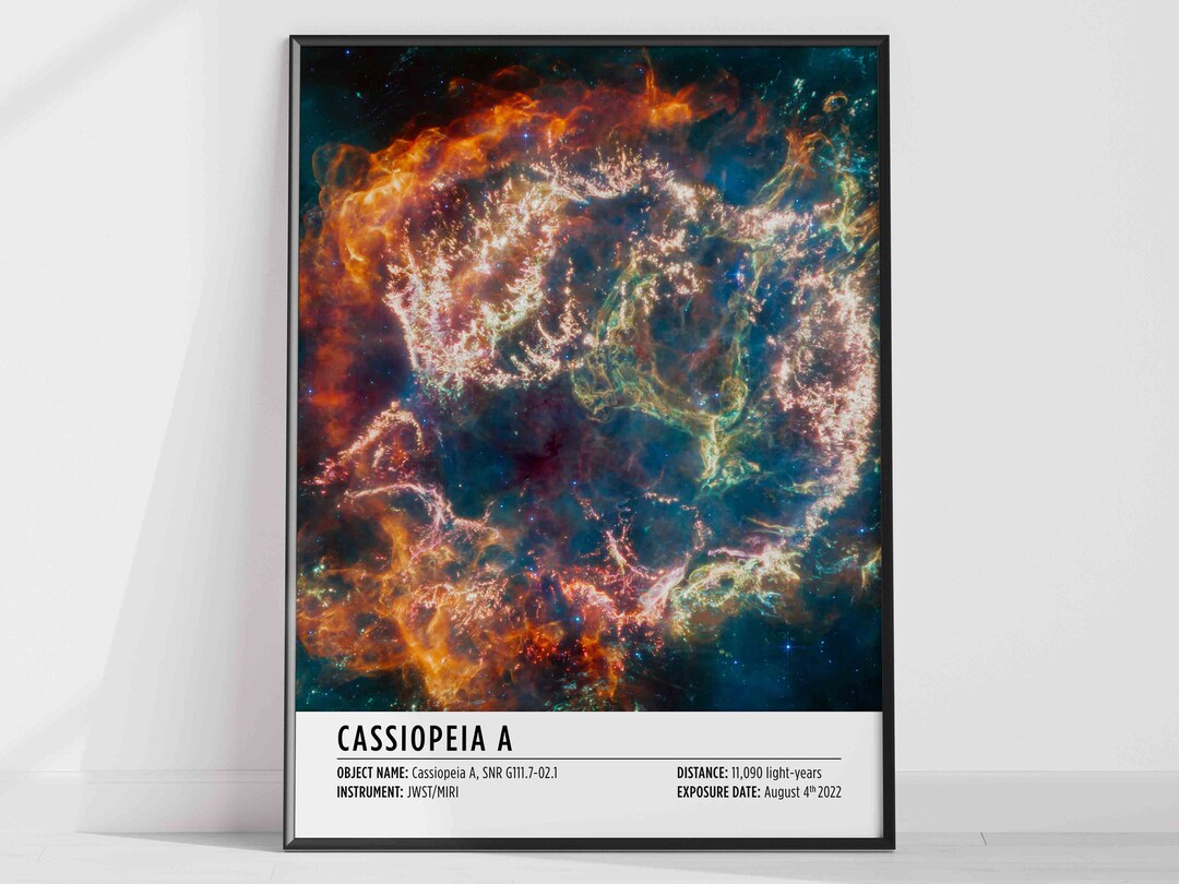 Cassiopeia A James Webb Space Telescope Poster Print, JWST, HST, Euclid ...
