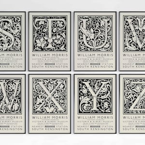 William Morris Letters/alphabet Prints, Vintage Art, Home/wall Decor ...