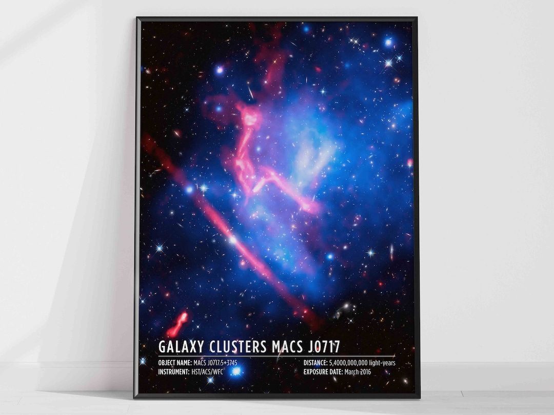 Galaxy Clusters MACS J0717 Hubble Space Telescope Poster Print, Jwst ...