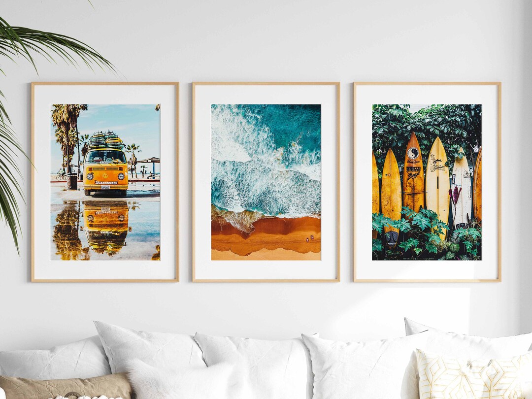 Surfer Poster Print Set V1, Surfing, Modern Surf Decor, Minimalist ...