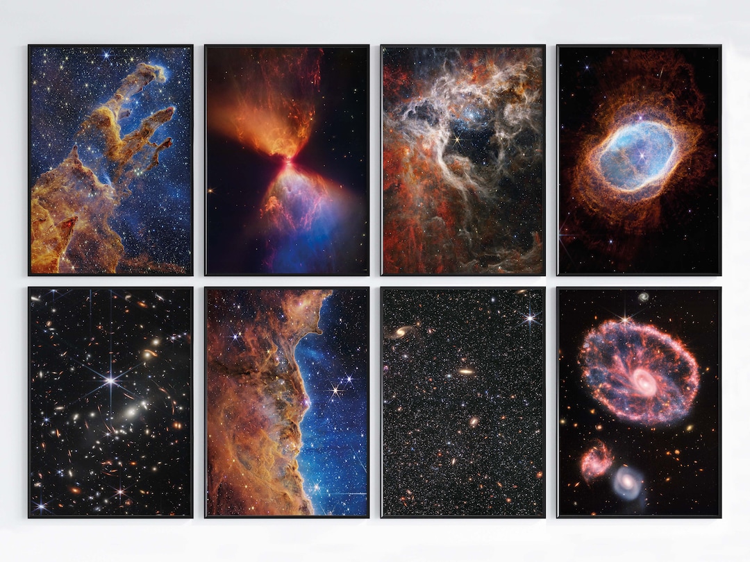 James Webb Space Telescope Poster Prints Set 1, JWST, NASA, Hubble ...