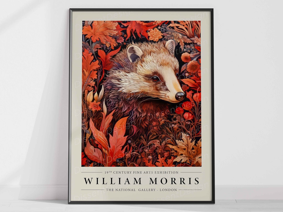 William Morris Badger Wall Art Print, Vintage Art, Home/wall Decor ...