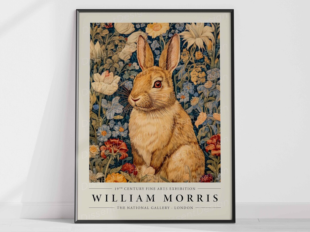 William Morris Rabbit Wall Art Print, Vintage Art, Home/wall Decor ...