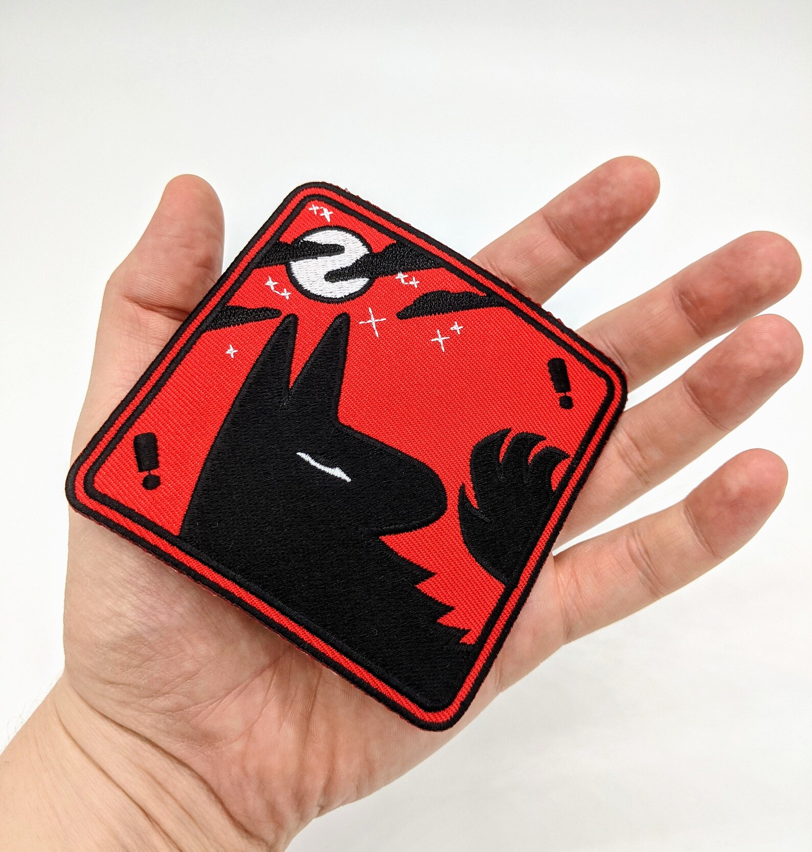 Werewolf Warning Iron-On Patch 3.5 Inch Embroidery Road Sign | Etsy