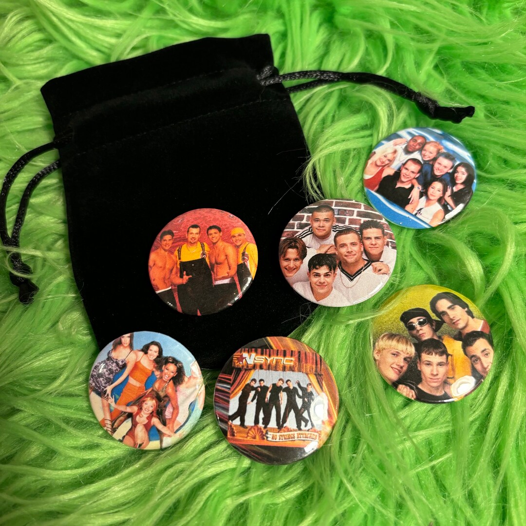 Pack of 6 90s Nostalgia Pop Music Pinback Buttons Party Favors - Etsy