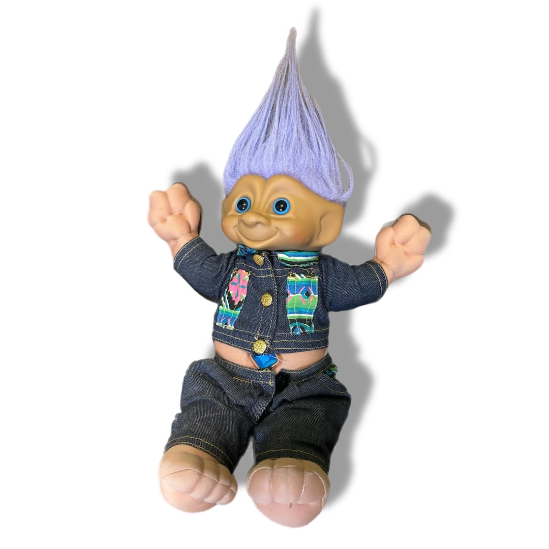 Large Ace Novelty Treasure Troll Plush Doll With Gem Bellybutton ...