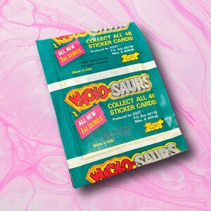 Vintage 80s Wacko-saurs Collectible Sticker Trading Cards Pack UNOPENED ...