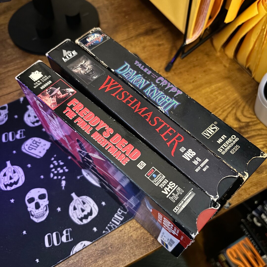 Custom Listing for Emma Horror VHS Tapes X3 Wishmaster Freddys Dead ...