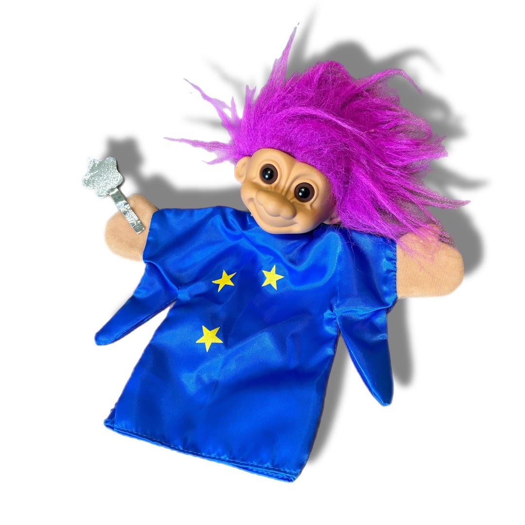Russ Troll Doll Wizard Hand Puppet Vintage 90s Toy Collectible - Etsy