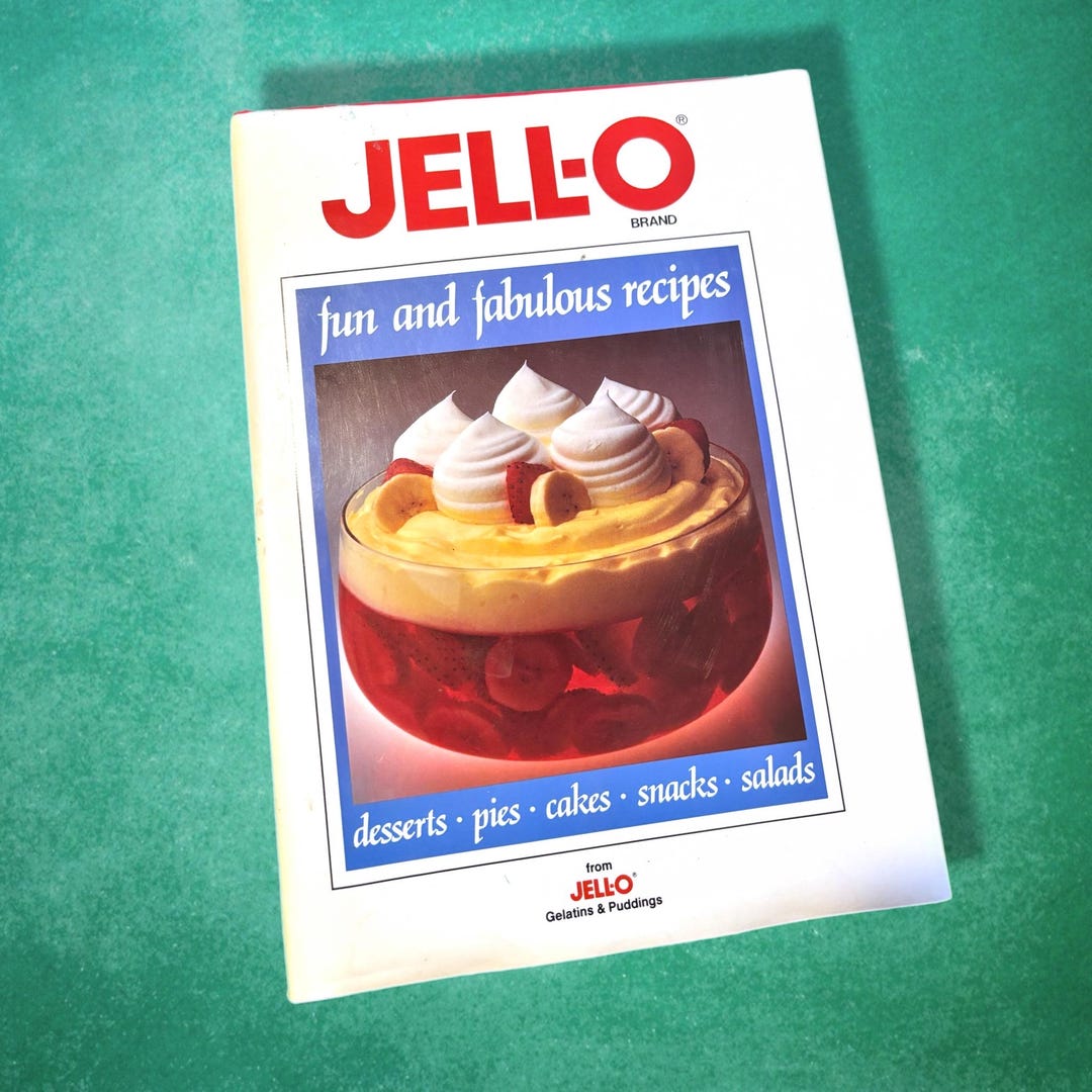 Jell-o Fun and Fubulous Recipes Vintage 80s Hardcover Cookbook - Etsy