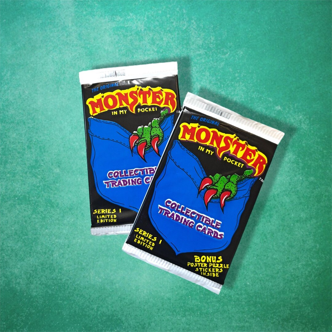 2 Packs of Vintage 90s Monster in My Pocket Horror Trading Card Packs ...