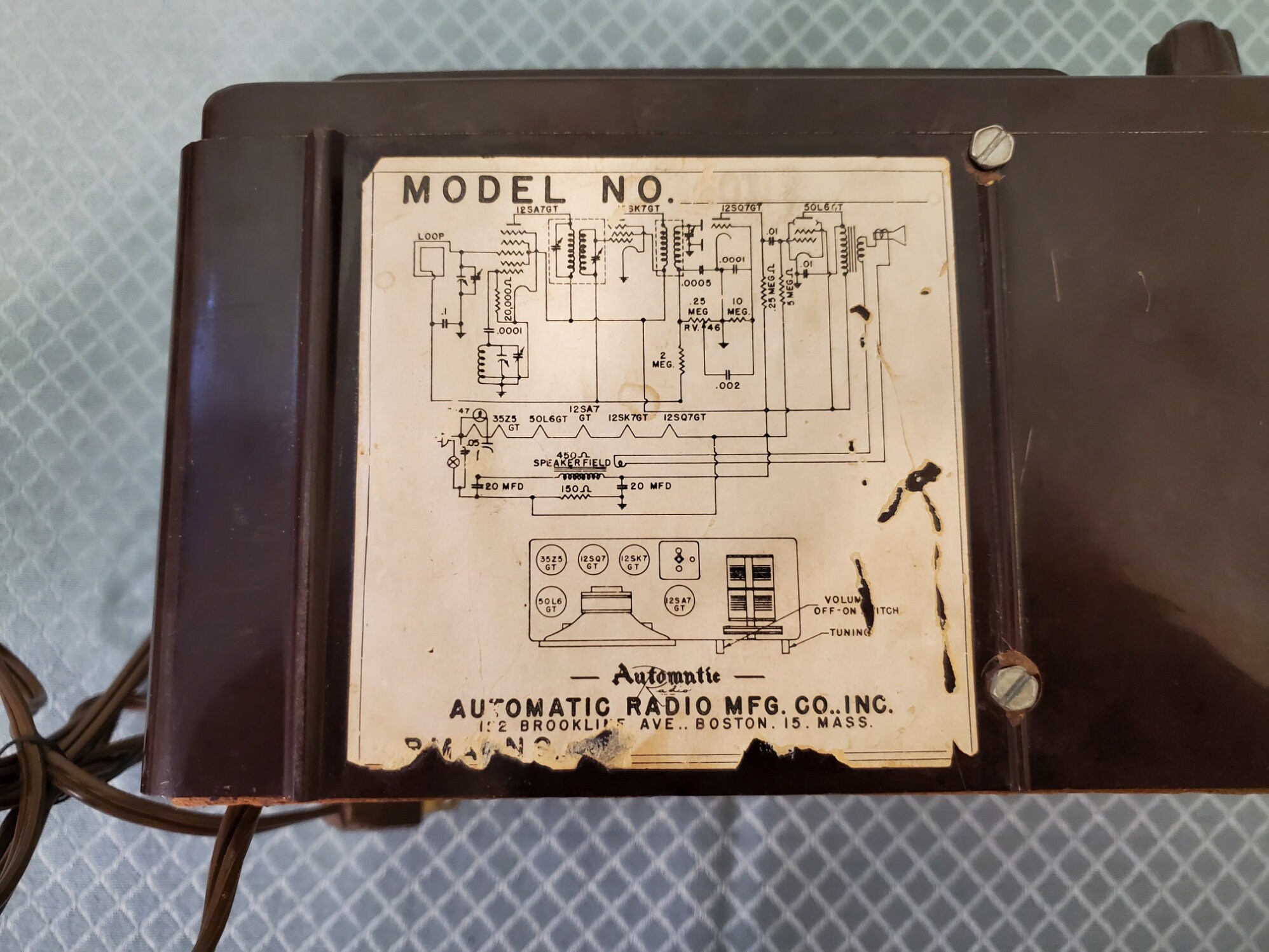 1948 Automatic Model 602, Vintage Collectable Bakelite Tube Radio ...