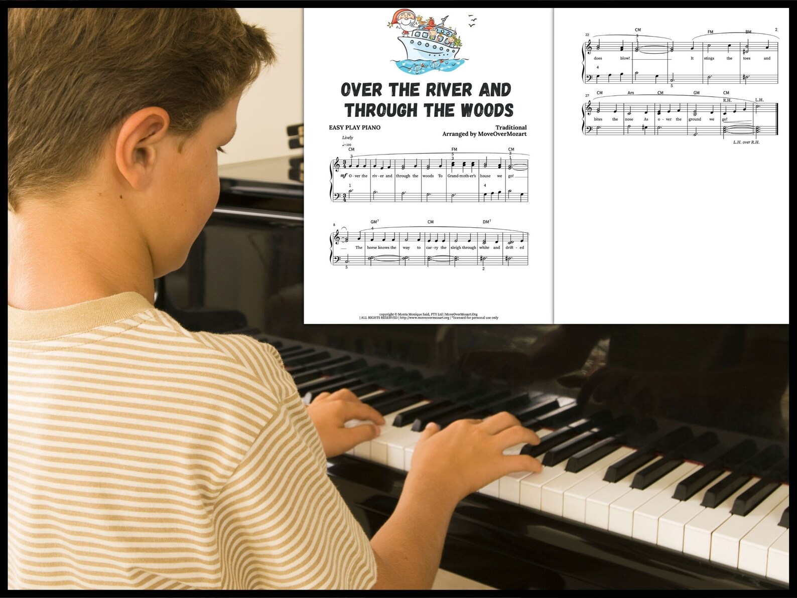 Over the River and Through the Woods, Christmas Sheet Music, Holiday ...