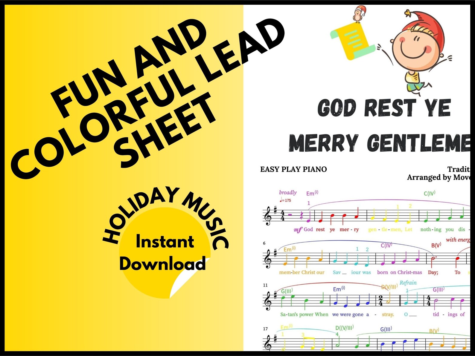 God Rest Ye Merry Gentlemen, Christmas Sheet Music, Holiday Music ...